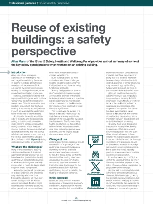 Reuse of existing buildings: a safety perspective - The Institution of Structural Engineers